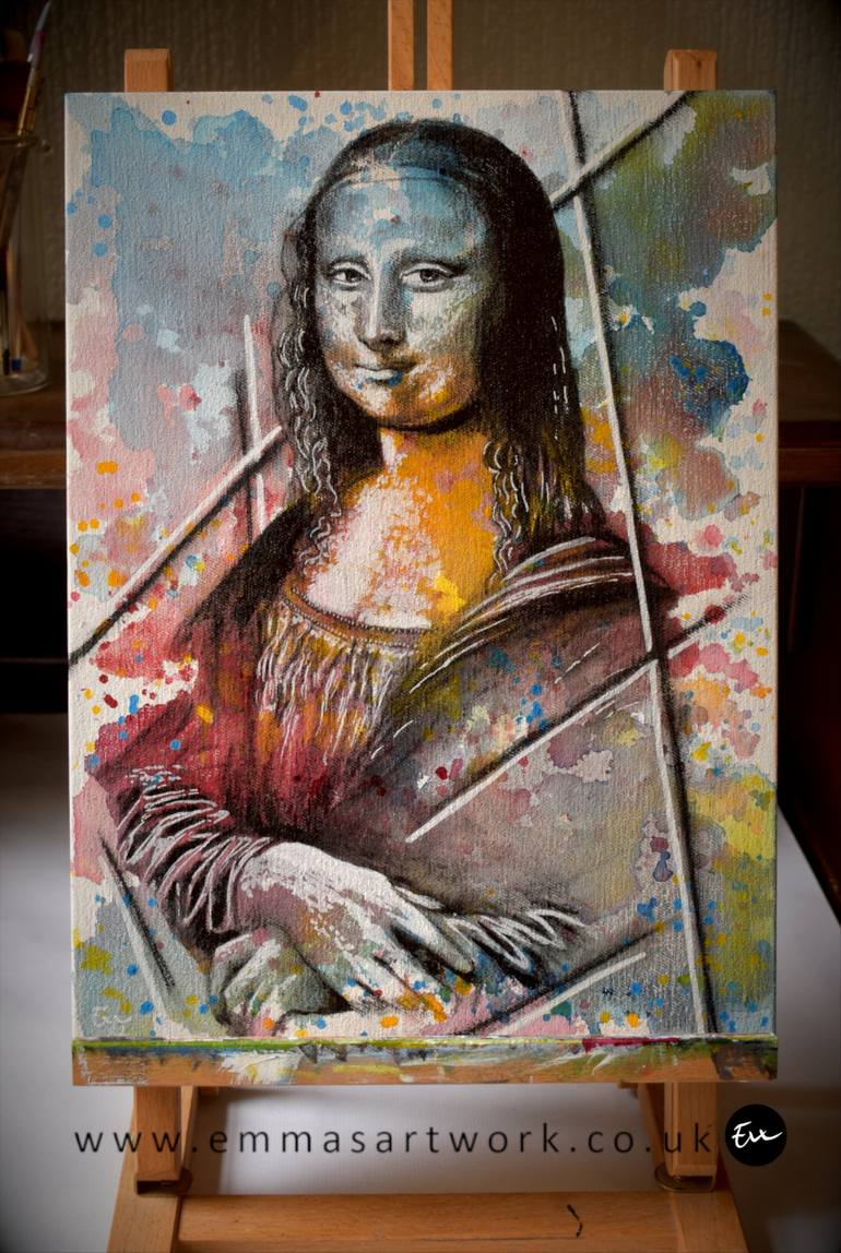 The Mona Lisa | Original Abstract Portrait | Emma's Artwork Painting by ...