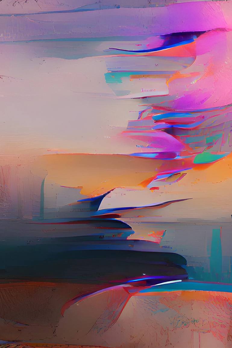 6of6 - Studies of Colour-Flight From Texture (2:3) Painting by Syl ...