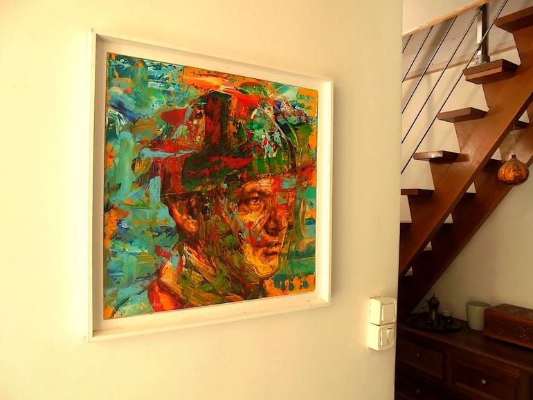 Portrait of Jack Nicholson Painting by Rémi Jouandet | Saatchi Art
