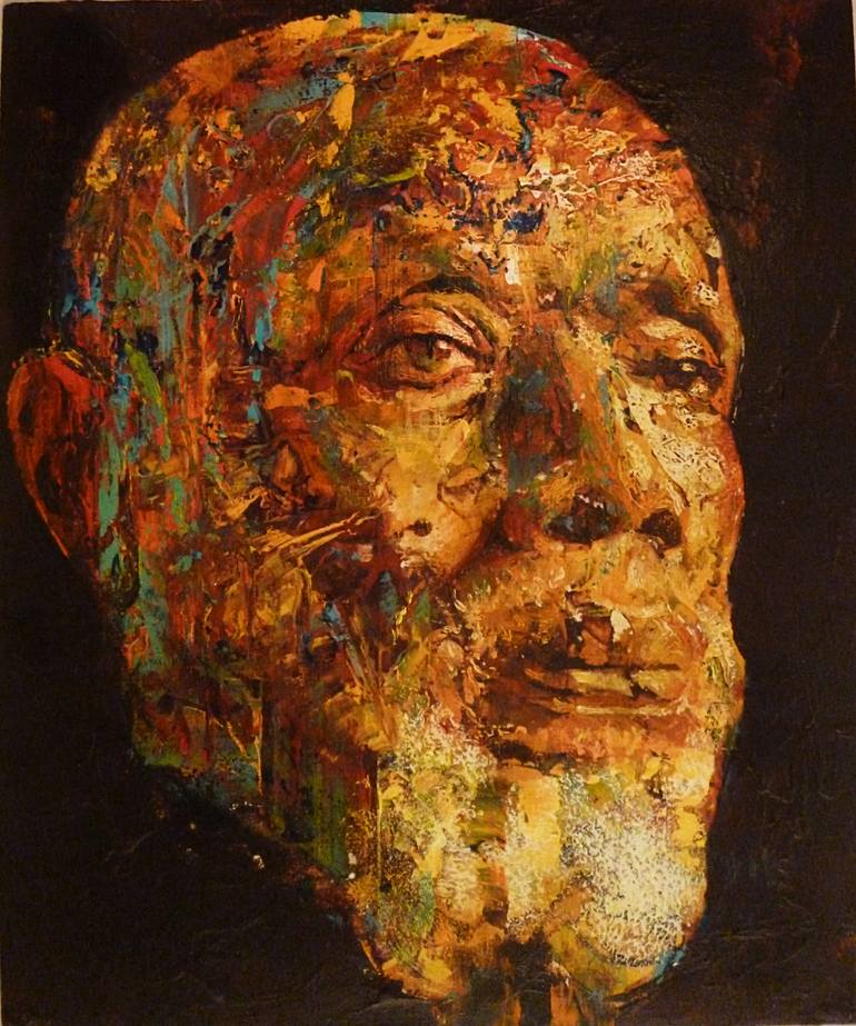Ousmane Sow Painting by Rémi Jouandet | Saatchi Art