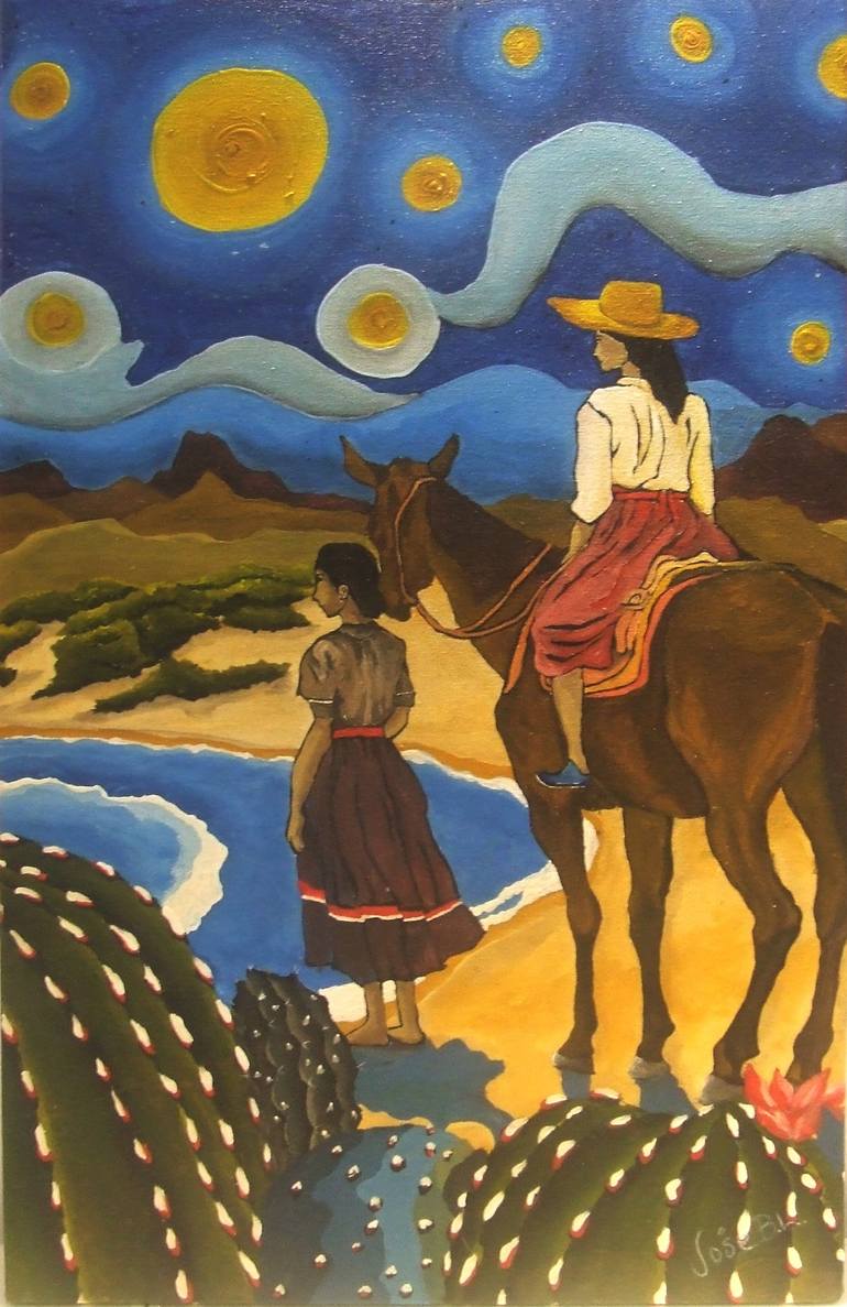 Two women facing life Painting by Jose Blanco | Saatchi Art