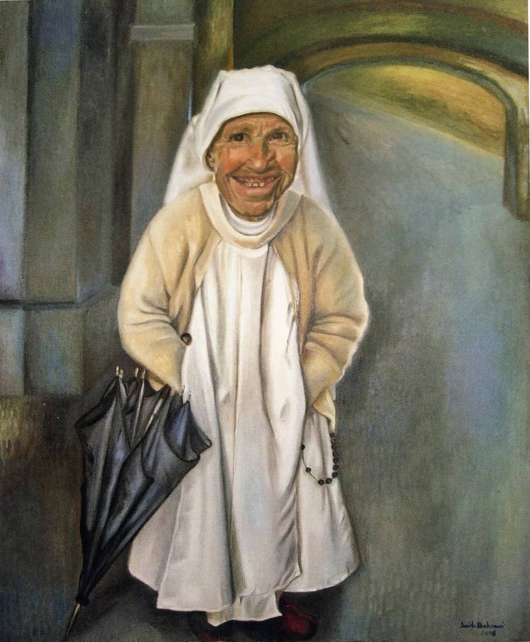 La Suorina, the little sister Painting by Daniela Maccheroni | Saatchi Art