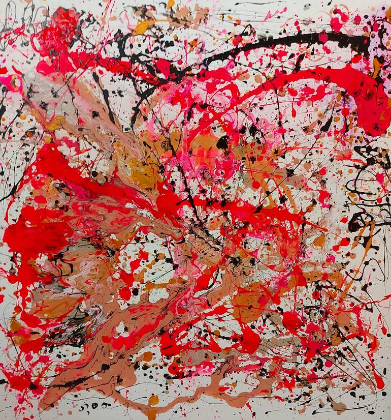 Red Line Painting by Georgi Sabev | Saatchi Art