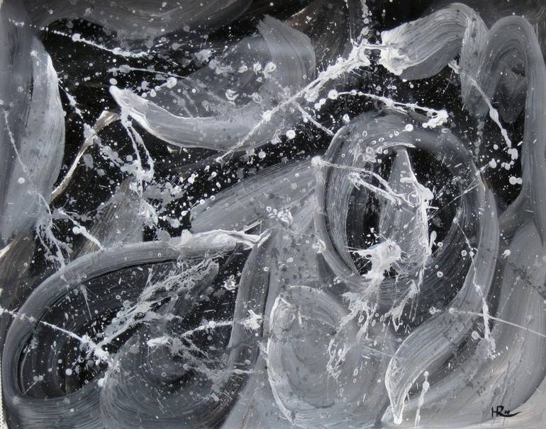 Falling Drops Painting by Hugo Ruggiero | Saatchi Art