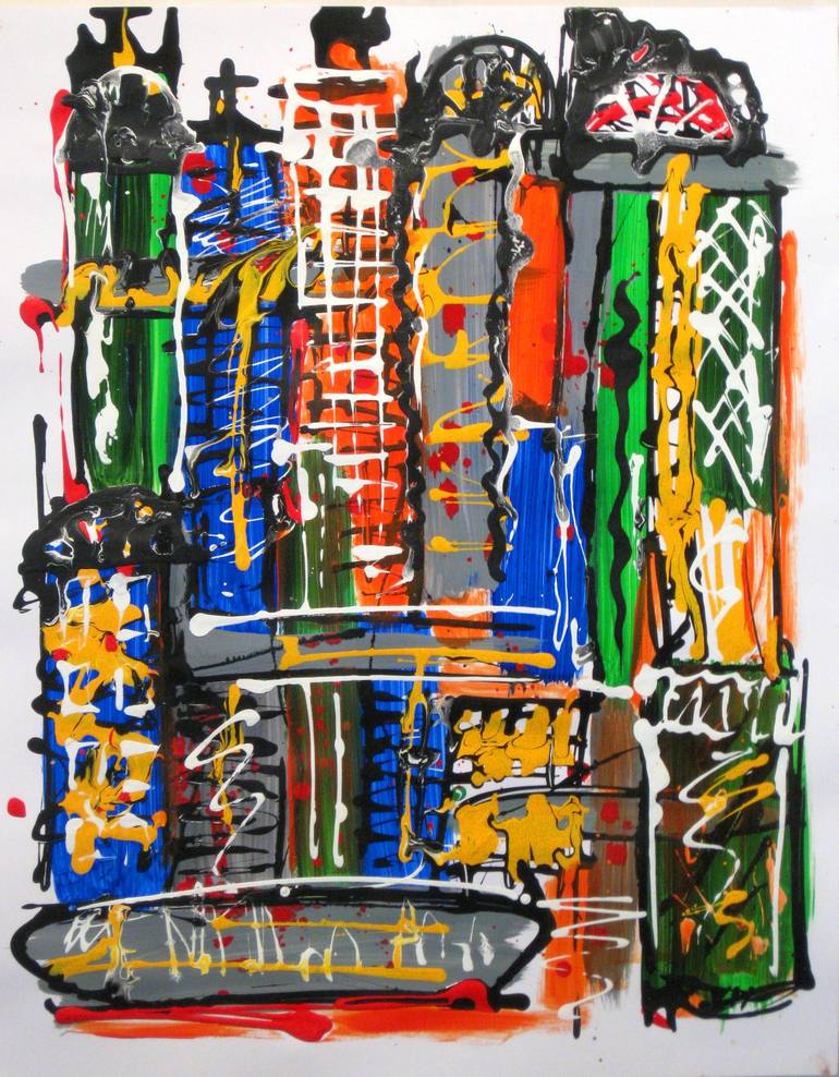Downtown Painting by Hugo Ruggiero | Saatchi Art