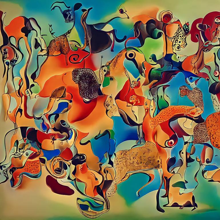 Myriads of futuristic animals #02 Painting by Alevolution Art | Saatchi Art