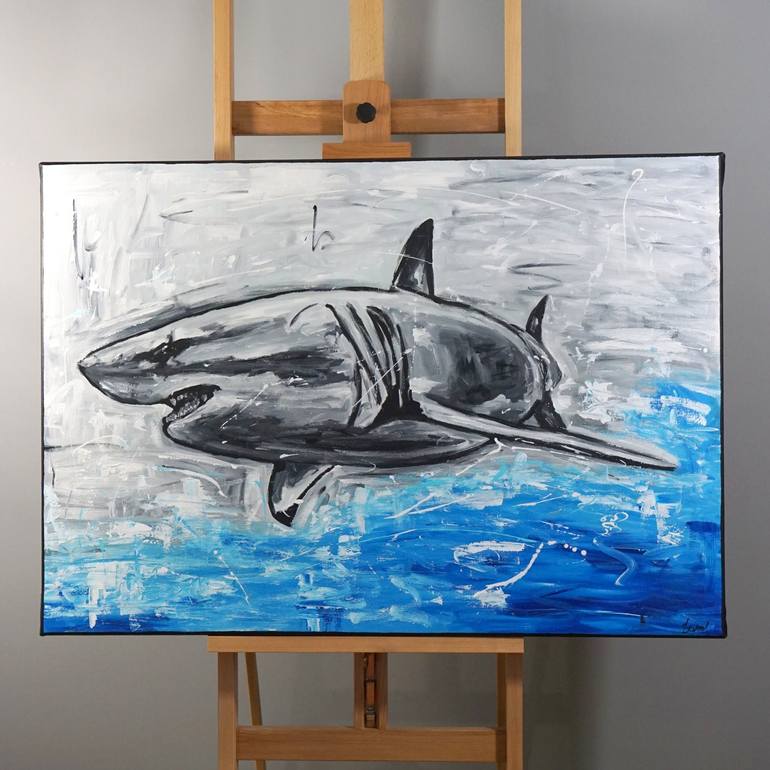 Shark Painting by Rafal Stach | Saatchi Art