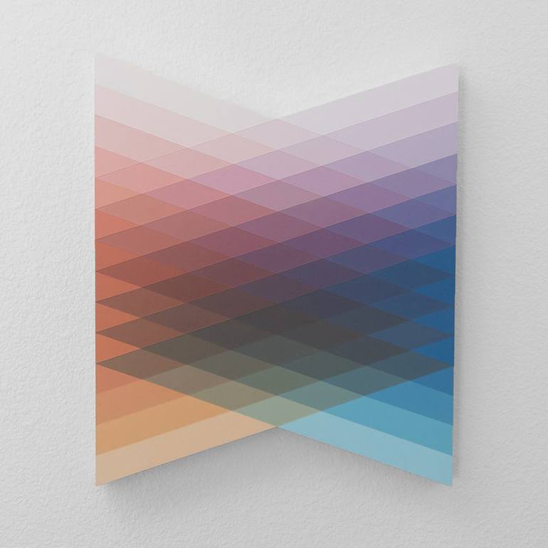 Orange & Blue Painting by Andy Lepe | Saatchi Art