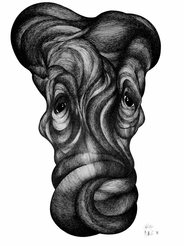 Delineated delusions Drawing by Red Tweny | Saatchi Art