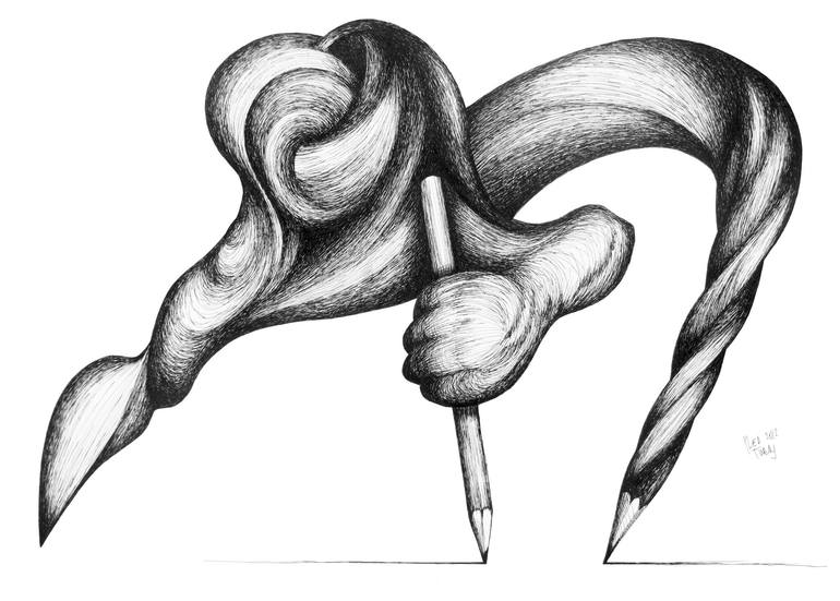 Redraw your fate Drawing by Red Tweny | Saatchi Art