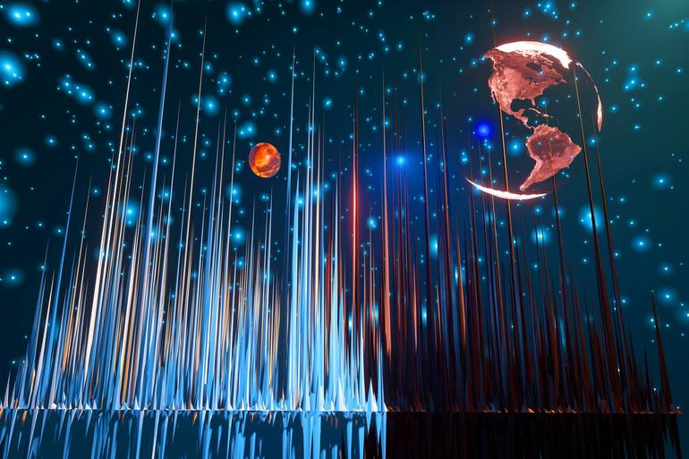 3d rendering fantasy universe with Earth Digital by Väino Valdmann ...