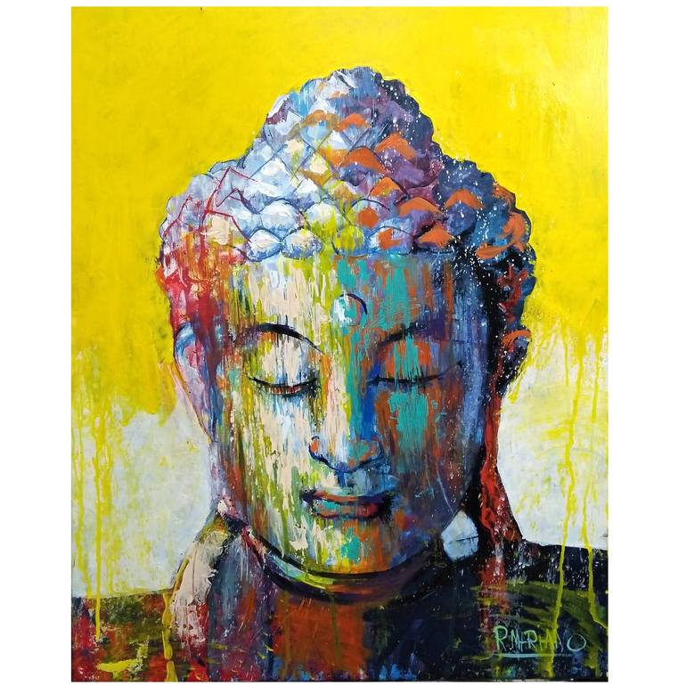 Painting Acrylic Buda Painting by Rodrigo Mariano Da Silva Barbosa ...