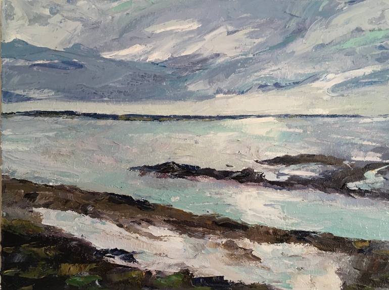 Winter light on the water Painting by Maria Le Roux | Saatchi Art