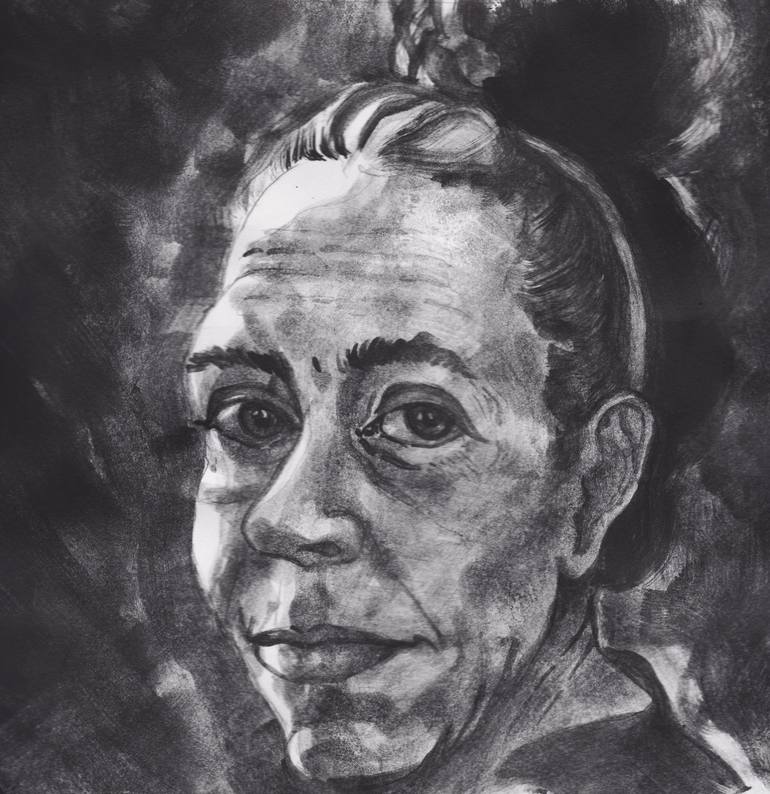 Portrait of a non-existent woman Drawing by ART AND CATHARSIS | Saatchi Art