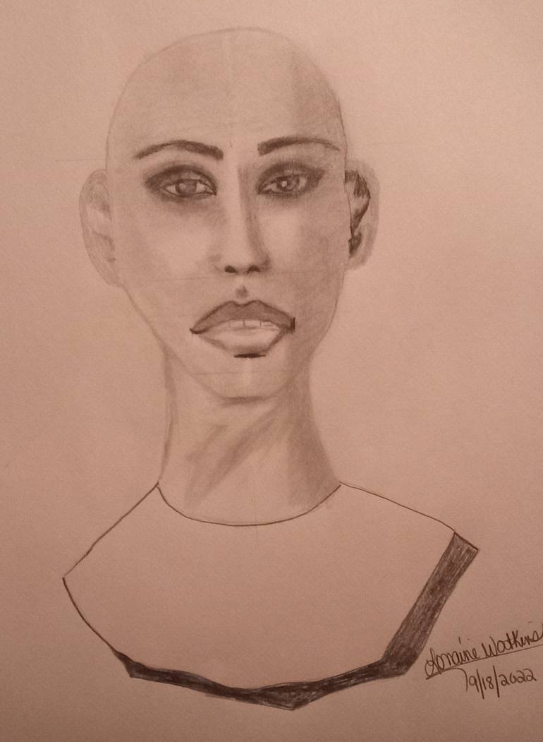 Alopecia Beauty Drawing by Lorraine Watkins | Saatchi Art