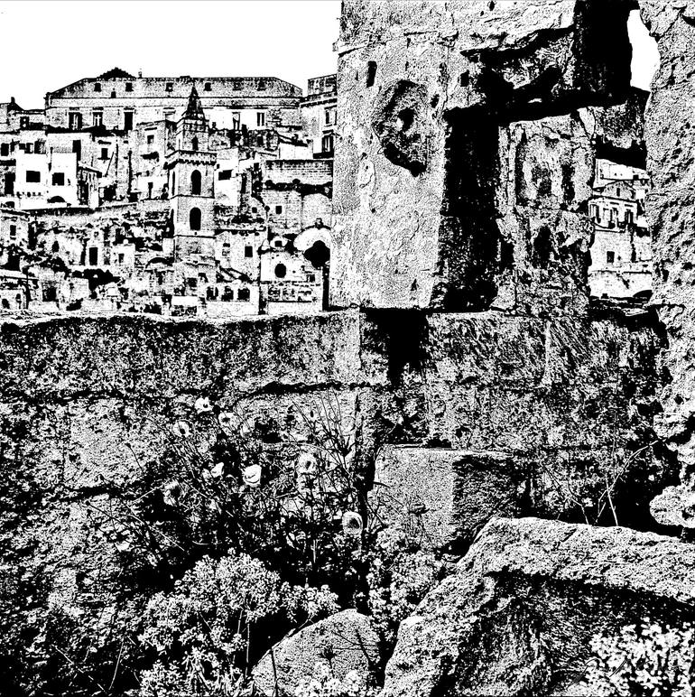 Sassi of Matera graphic Drawing by Giuseppe Cocco | Saatchi Art