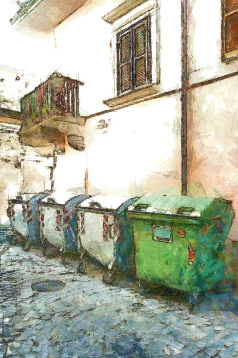 Dumpster Of Garbage Drawing by Giuseppe Cocco | Saatchi Art