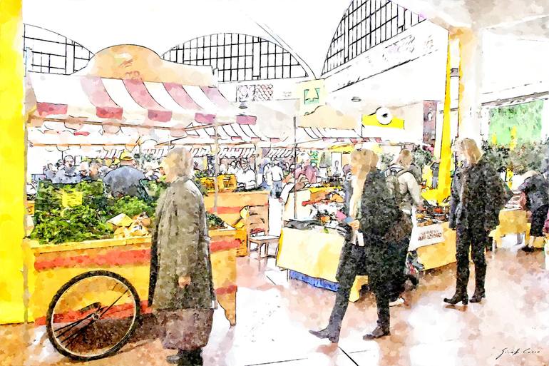 Farmers Market Painting by Giuseppe Cocco | Saatchi Art