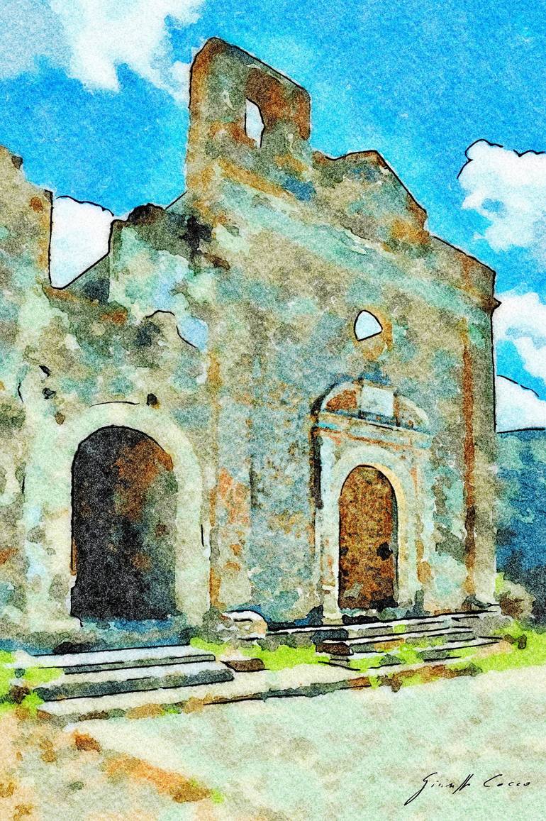 Ruined monastery and church Photography by Giuseppe Cocco | Saatchi Art