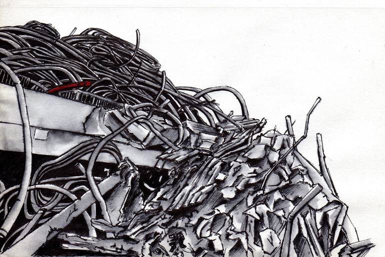 garbage dump sketch Drawing by Nicolas Belloni | Saatchi Art