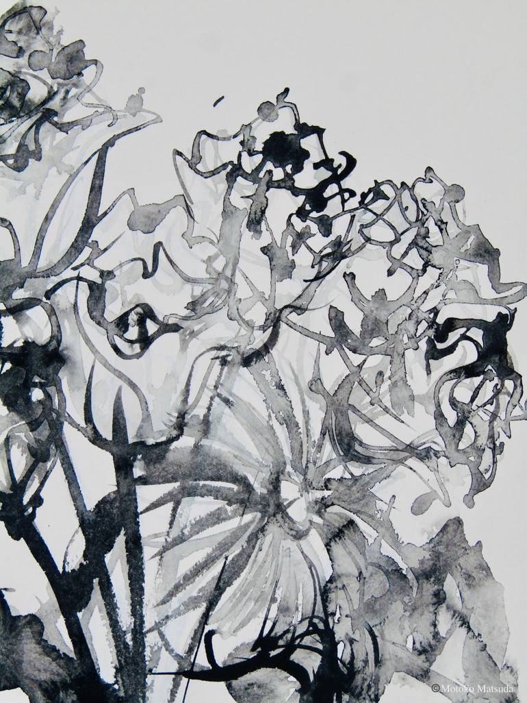 Various flowers1 Drawing by Motoko Matsuda | Saatchi Art