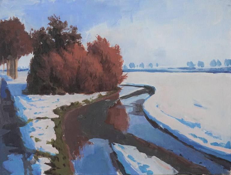 Snowscape Painting by Martin Blank | Saatchi Art