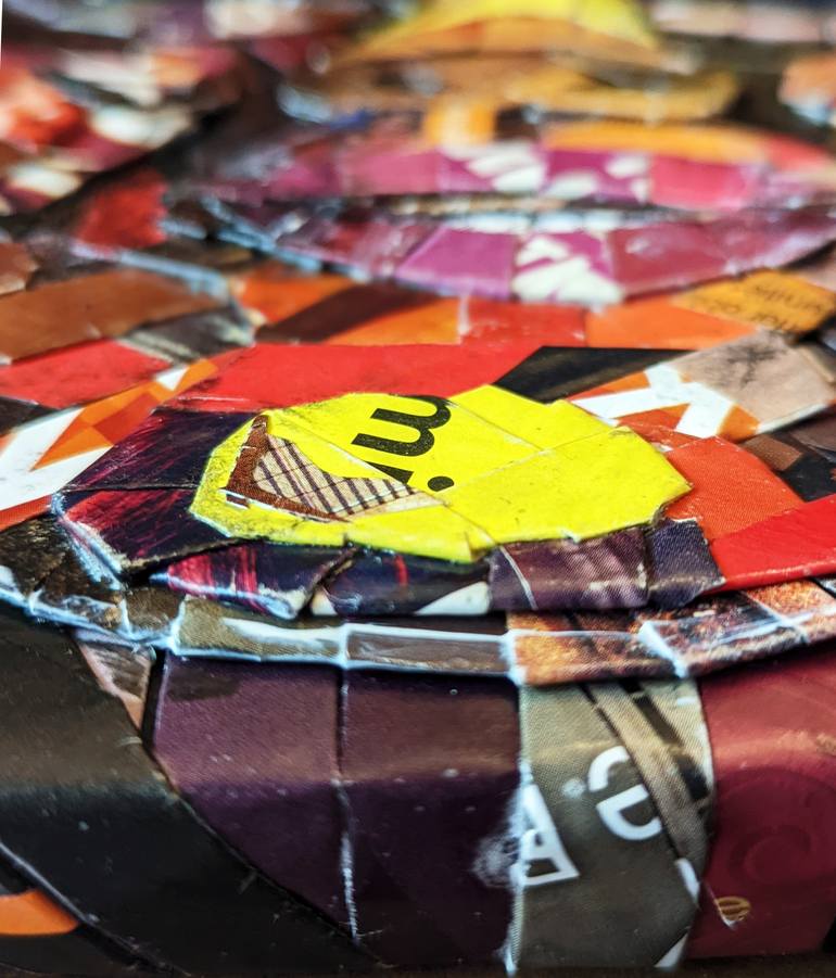 Anahi Face #5-Tupi Guarani Native Brazilian-Portrait-Paper Relief Mixed ...