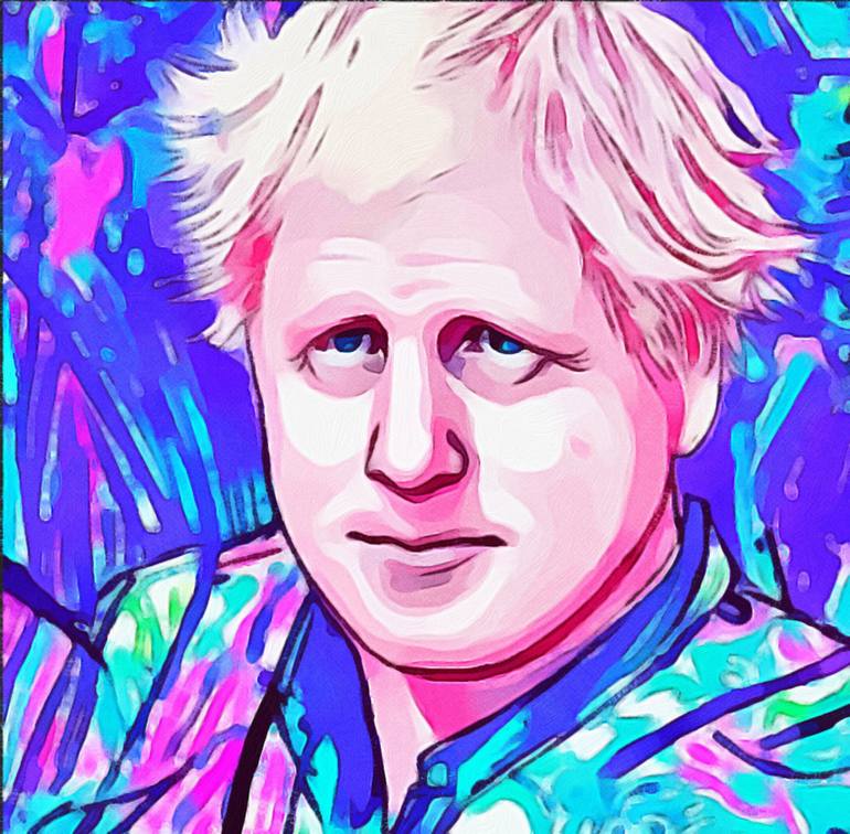 Boris Johnson Painting by Lucy Beachhouse | Saatchi Art