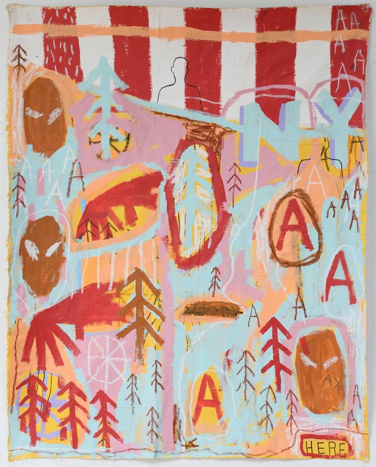 New York Luggage Painting by Musonga Mbogo | Saatchi Art