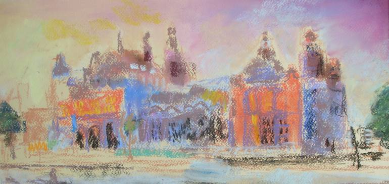 art gallery in light Drawing by SEAN MULLEN | Saatchi Art