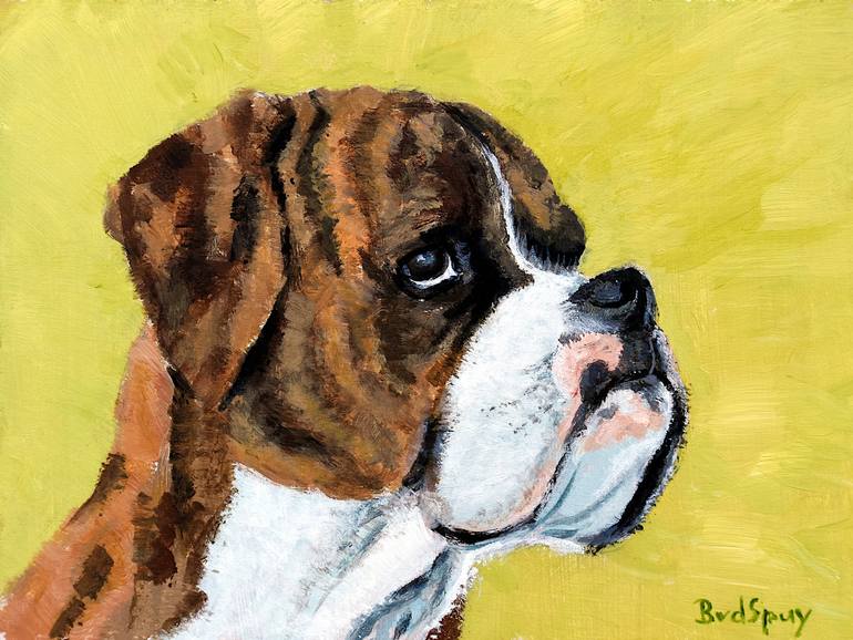Boxer Painting by Brian Van Der Spuy | Saatchi Art