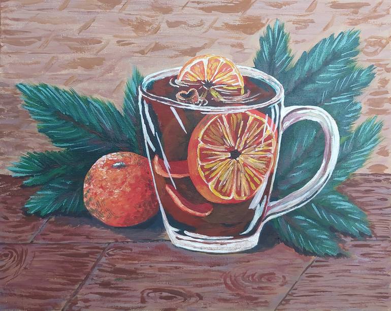 Mulled wine Painting by Daria Stepanova | Saatchi Art