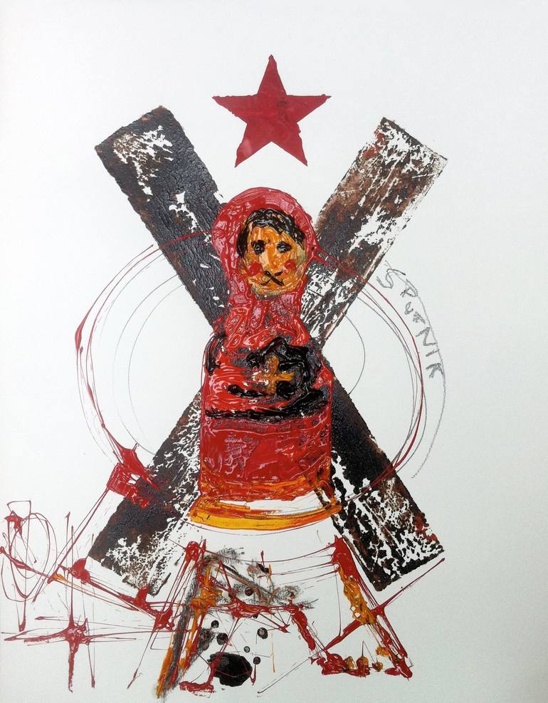 Sputnik Painting by Raphael Pohland | Saatchi Art