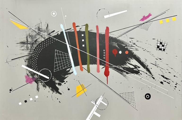 Interactions Painting by Andre Prado | Saatchi Art