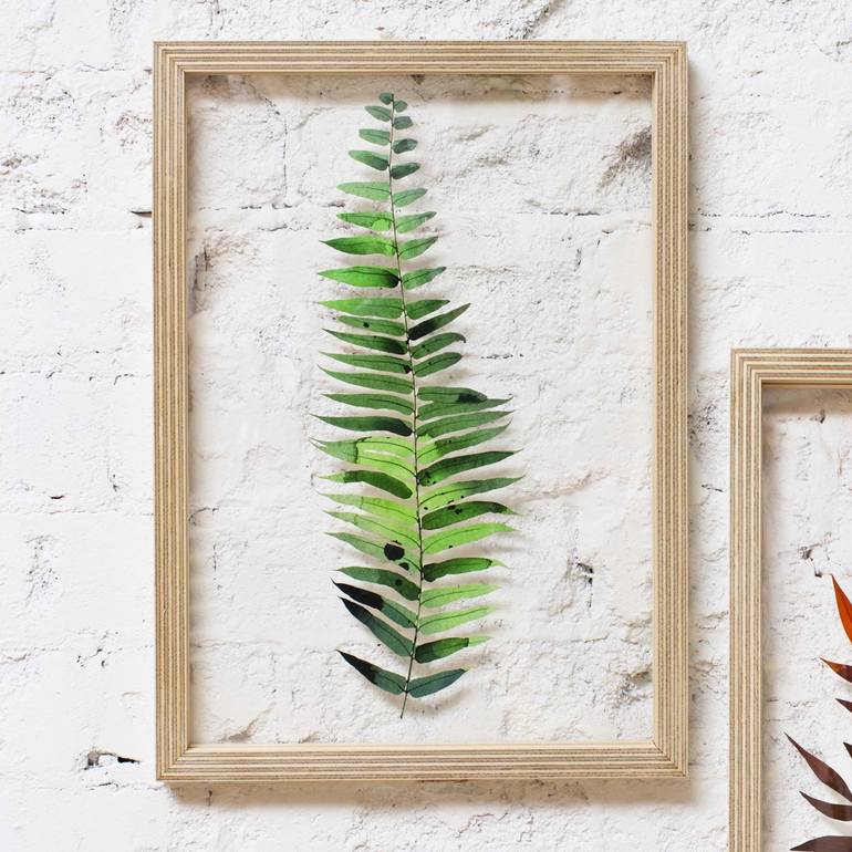 Botanic Serie - Boston Fern Painting by Charlie Green Studio Clémentine ...