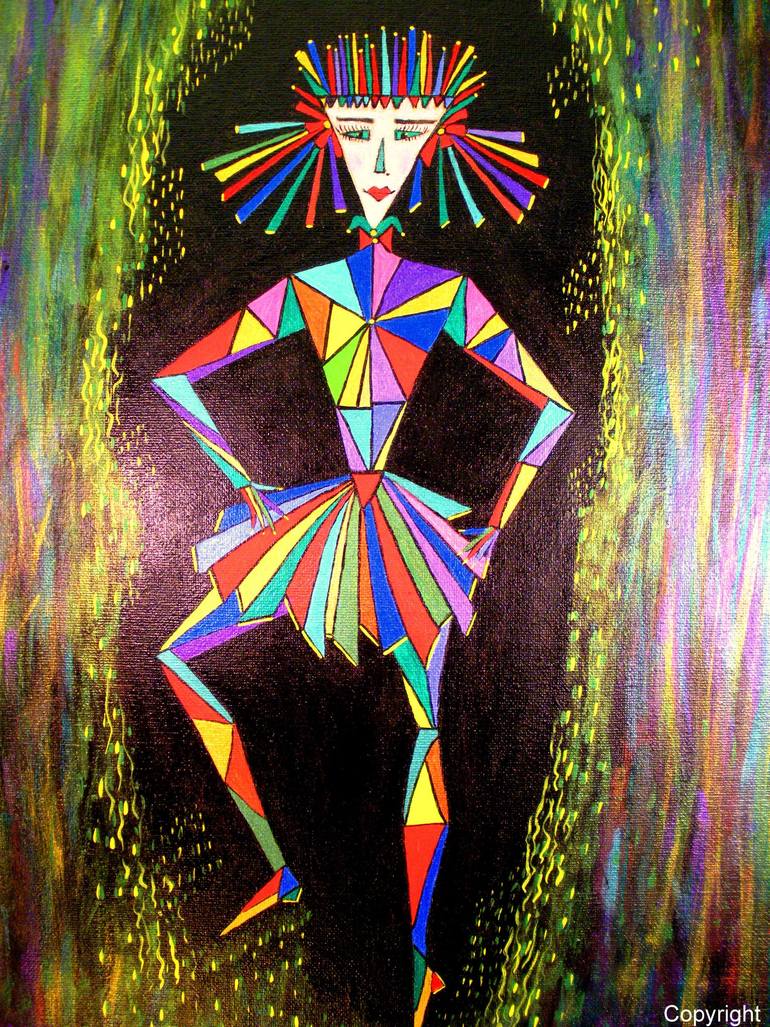 Triangle Woman Painting by Marie Schwarzer | Saatchi Art