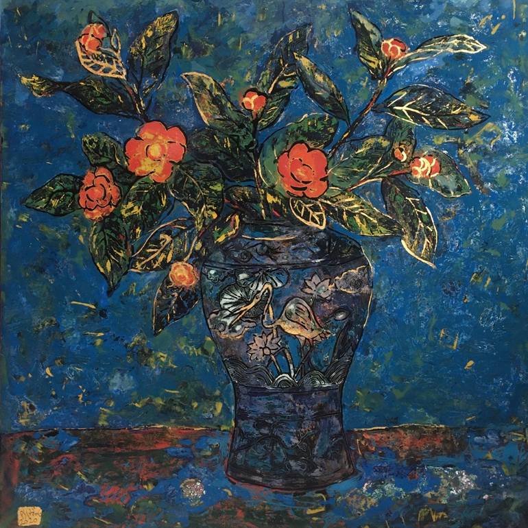 Camellia Painting by Phuong Pham | Saatchi Art