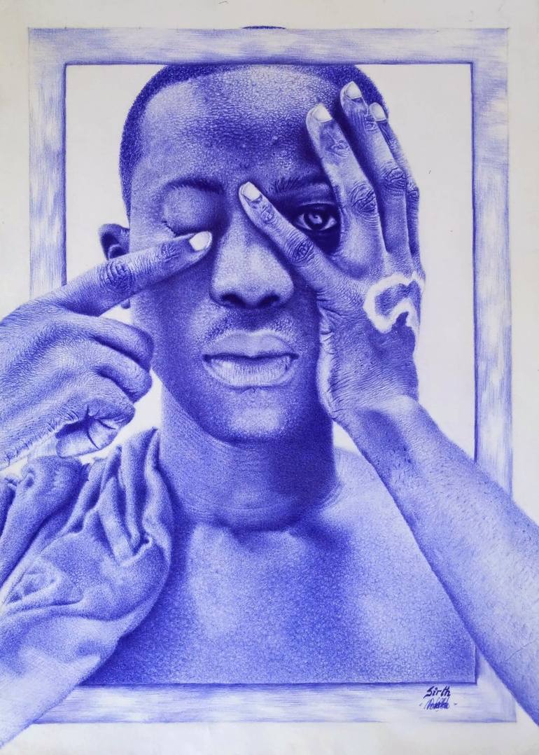 Vigilance Drawing by Acheampong Seth | Saatchi Art