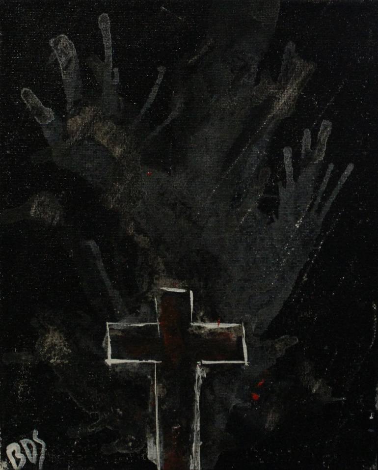 Shadow of the Cross Painting by Billie Shoemate | Saatchi Art