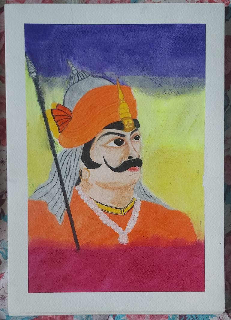 Great Rajputana King Pappa Rawal Drawing by Sangram kumar Singh | Saatchi Art