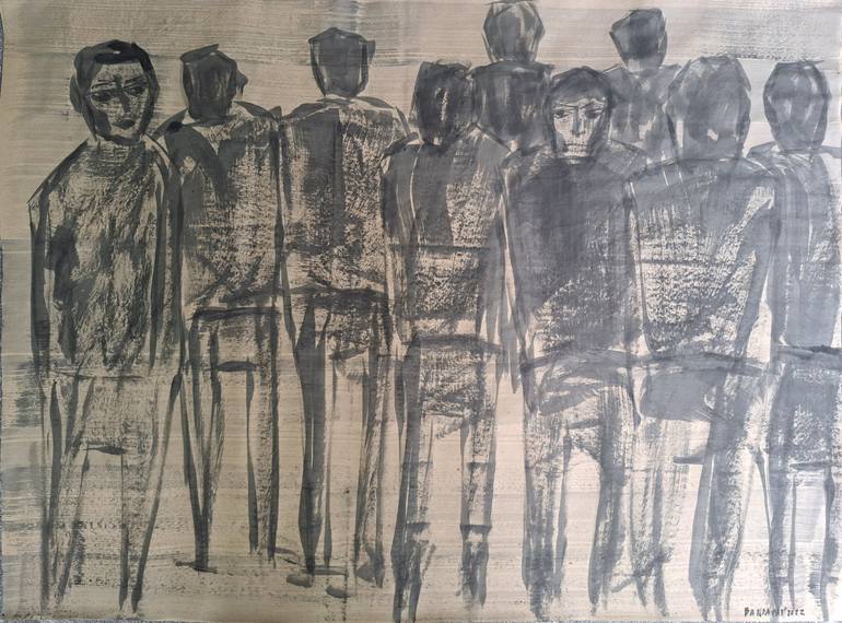 In the faceless crowd, I still see you. Painting by Tor Banjapat ...