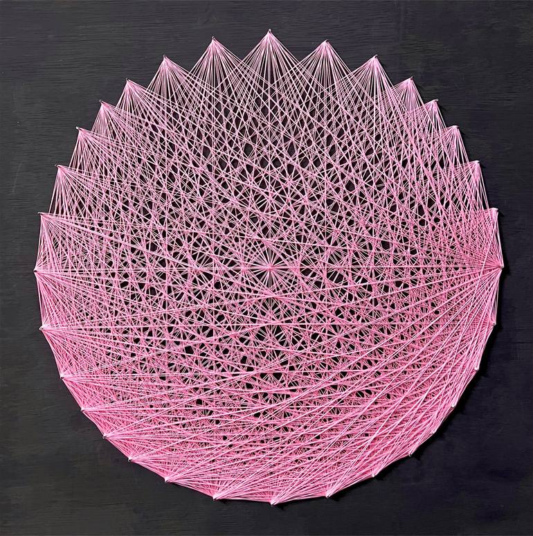 Geo-sphere String Art Mixed Media by Helina Charly | Saatchi Art