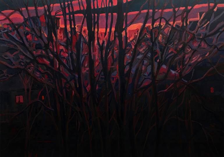 View from window Painting by Rudolf Faja | Saatchi Art