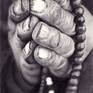 Manos que rezan - Praying hands Drawing by Pamela Feccia | Saatchi Art