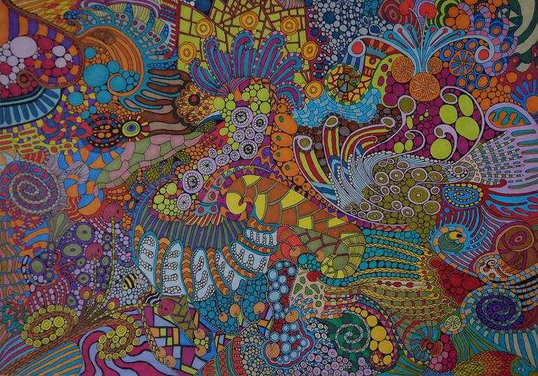 Tropical Bahama Mama Drawing by Sharon Ross | Saatchi Art