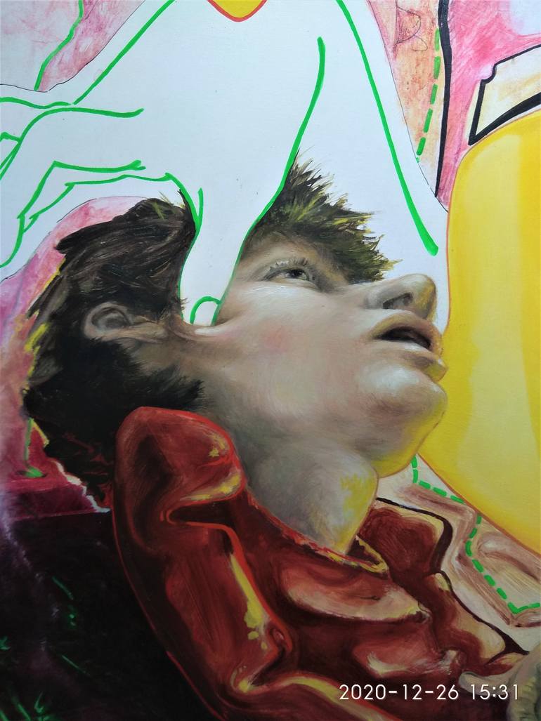 Sopa de Letras - Alphabet soup Painting by Roberto Trejo | Saatchi Art