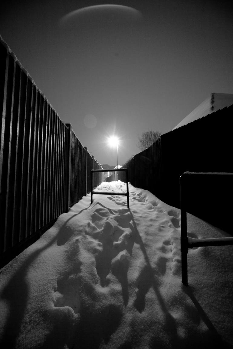 Desolate Snowy Night Time Wander Photography by Matt Bristow | Saatchi Art