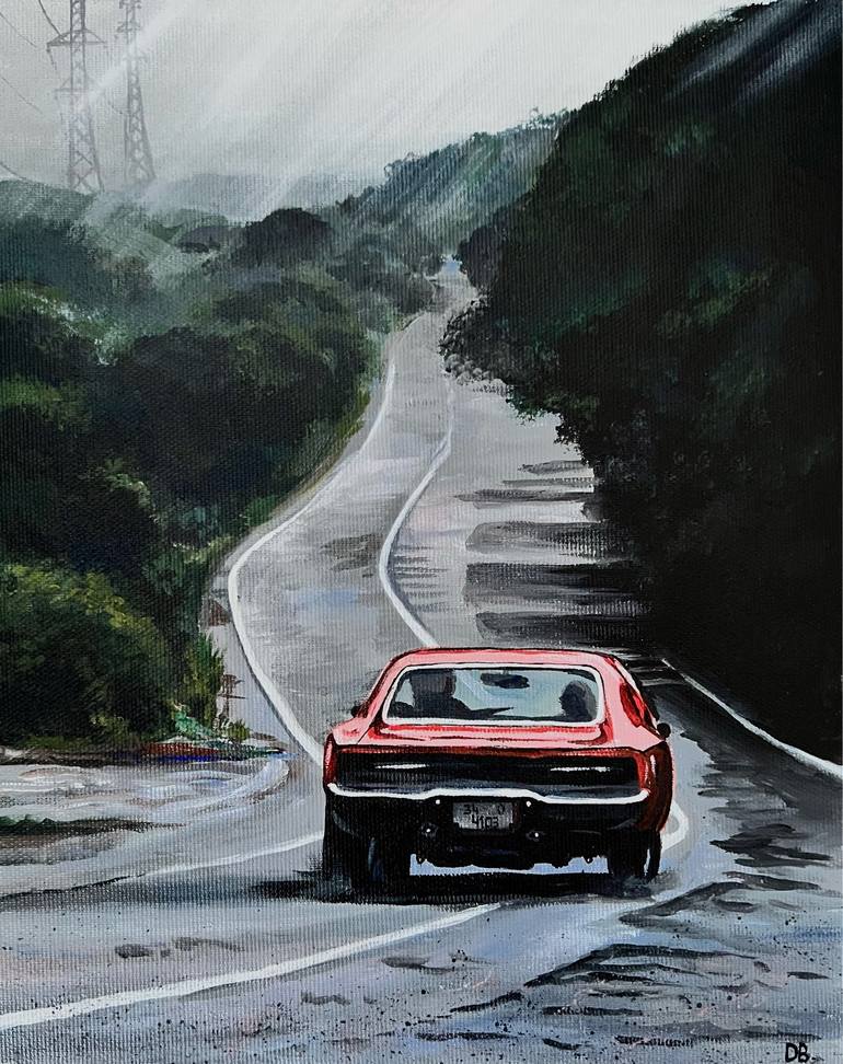 Long road Painting by Daria Odiiak | Saatchi Art