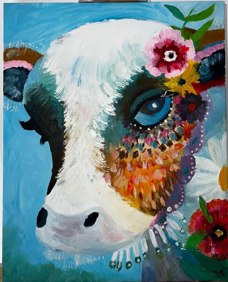 Cow Painting by Valeria Rudy | Saatchi Art