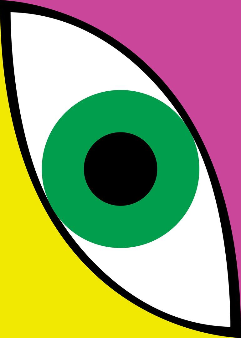 Lucky Eye Green Digital by Nassim Turki | Saatchi Art